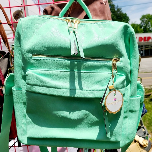 Bags | Convertible Mint Backpack | Poshmark